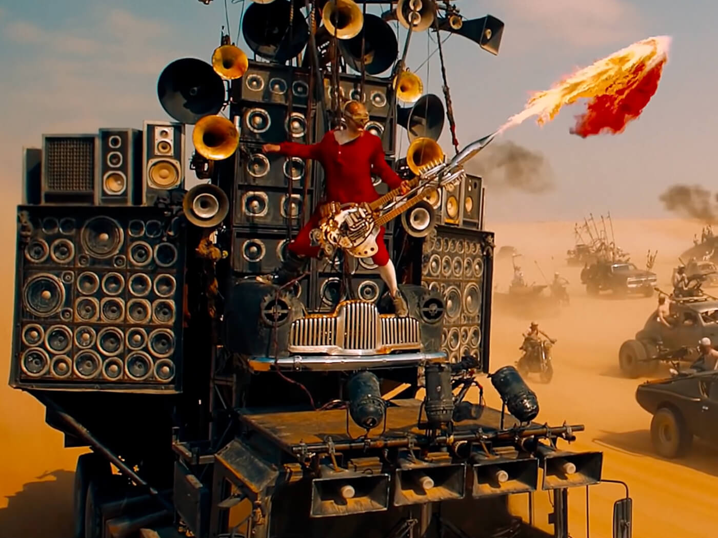 The Doof Warrior’s flame-throwing guitar rig from Mad Max: Fury Road is ...