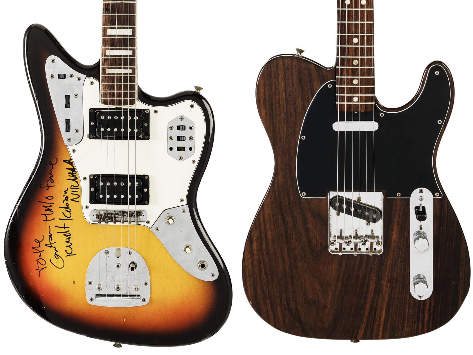 Kurt Cobain-signed 1966 Fender Jaguar and Elvis Presley’s Rosewood ...